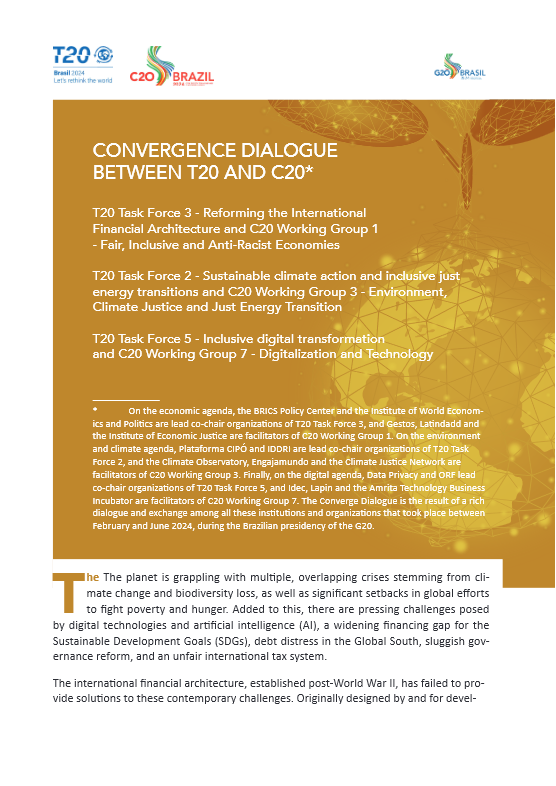 Joint Declaration of the T20/C20 Convergence Dialogue | Heinrich Böll Stiftung - Rio de Janeiro ...